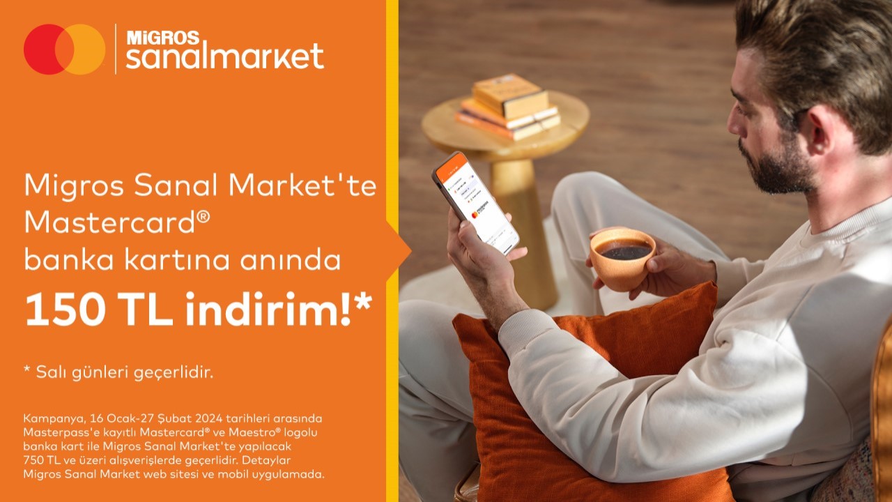 150TL Migros Sanal Market Mastercard Banka Kartı Anında İndirim! [750 ...